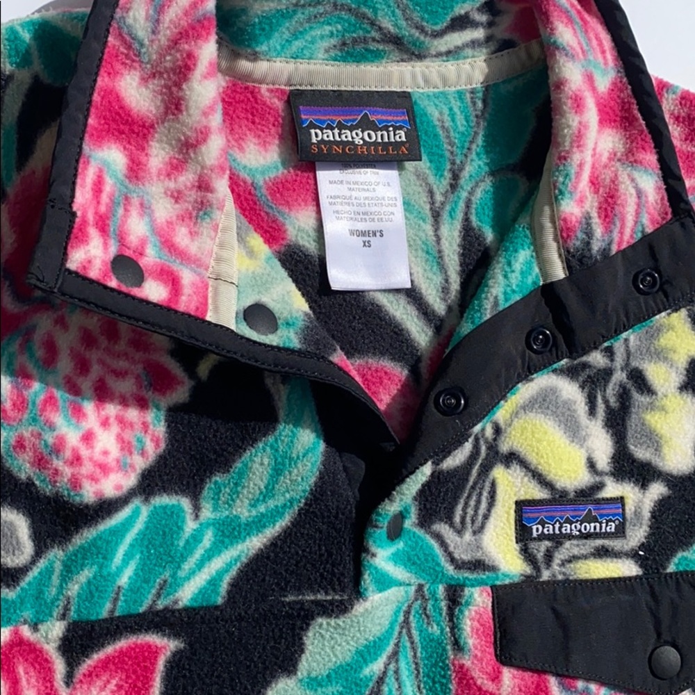 Patagonia Synchilla Rare Fleece Floral Pattern Xs - Gem